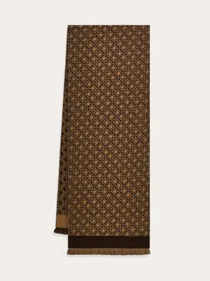 FERRAGAMO Gancini Chain Scarf - Brown