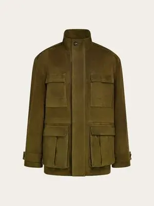 FERRAGAMO Suede Safari Jacket - Green