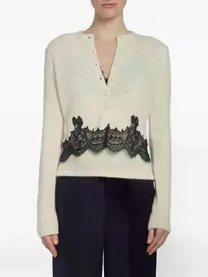 Adam Lippes Briar Lace-trimmed Cardigan