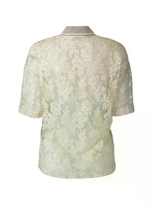 Brunello Cucinelli Floral-lace Polo Shirt
