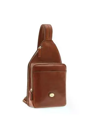 THE BRIDGE Logo Plaque Cross Body Bag - Brown