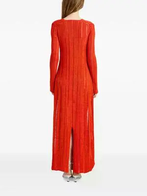Proenza Schouler Maelle Dress In Drop Needle Tweed - Red