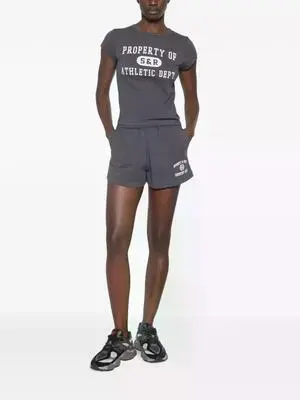 SPORTY & RICH Logo Print Elasticated Shorts