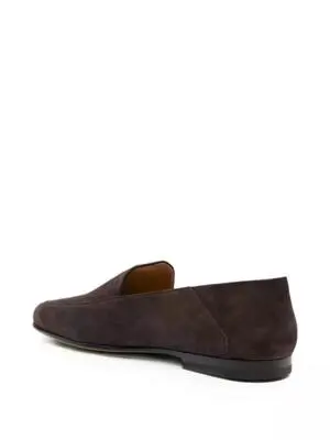 TOD'S Logo-detail Suede Loafers - Brown