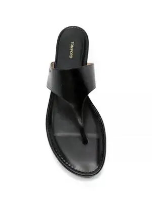 TOM FORD Lina Thong-strap Leather Flat Sandals