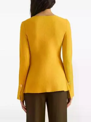 Proenza Schouler Draped Viscose Sukki Jacket - Yellow