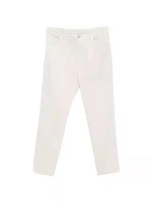 Brunello Cucinelli Off-white Corduroy Five-pocket Trousers - Neutrals