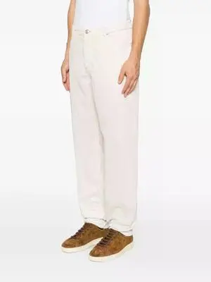 Brunello Cucinelli Off-white Corduroy Five-pocket Trousers - Neutrals