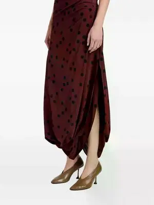 Proenza Schouler Nayara Printed Dot Stretch Viscose Dress - Brown