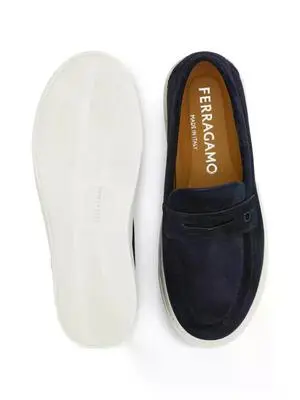 FERRAGAMO Hybrid Loafer Sneakers In Suede