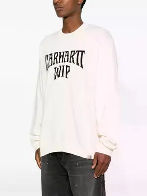 Carhartt Work In Progress Intarsia Logo Crew Neck Sweater