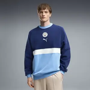PUMA Manchester City Ftblculture Relaxed Crew Sweatshirt - Blue