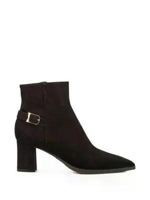 Santoni Buckle-detail Pointed-toe Ankle Boots