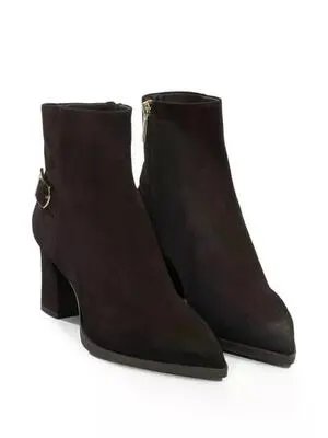 Santoni Buckle-detail Pointed-toe Ankle Boots