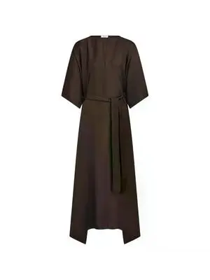 FERRAGAMO Silk Dress With Belted Waist