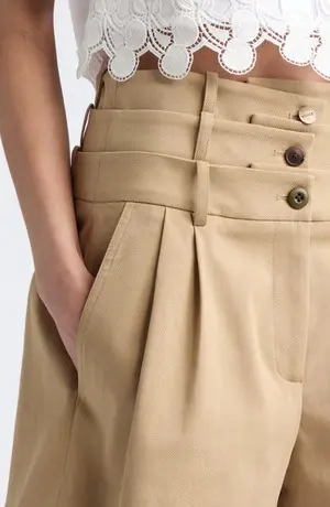 Monse Triple Waistband Wide Leg Shorts