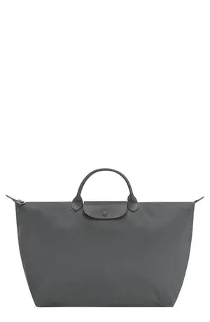 Longchamp Large Le Pliage Recycled Polyamide Travel Bag - Anthracite