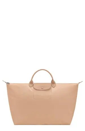 Longchamp Large Le Pliage Recycled Polyamide Travel Bag - Beige