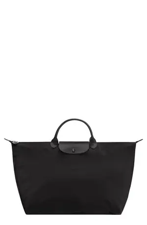Longchamp Large Le Pliage Recycled Polyamide Travel Bag - Black