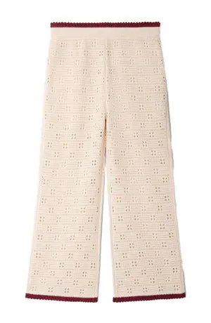 Sandro Crochet-look Knit Trousers