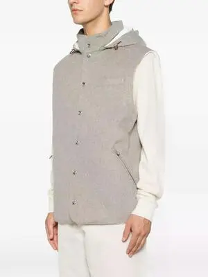 Brunello Cucinelli Hooded Gilet - Grey