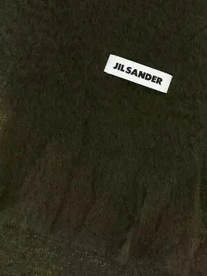 JIL SANDER Logo-patch Fringed Scarf