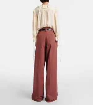 Chloé Cotton Wide-leg Pants