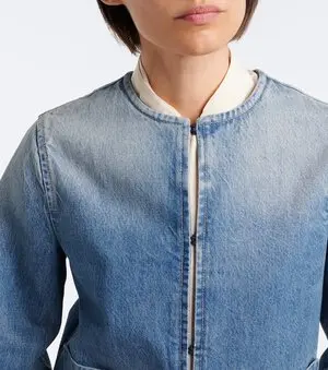 Valentino Garavani Vgold Faded Denim Jacket
