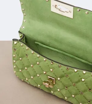 Valentino Garavani Rockstud Spike Small Top-handle Bag - Green