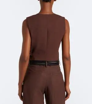 Brunello Cucinelli Monili Wool-blend Vest - Brown