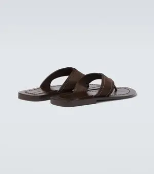 THE ROW Dan Suede Thong Sandals