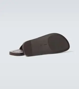 THE ROW Dan Suede Thong Sandals - Brown