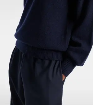 Khaite Jackson Wool And Cashmere Polo Sweater