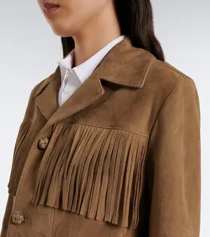 Ralph Lauren Fringed Suede Jacket - Brown