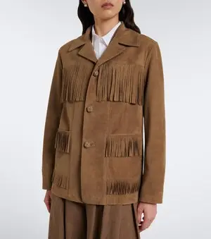 Ralph Lauren Fringed Suede Jacket - Brown