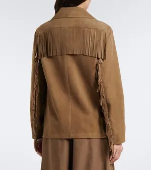 Ralph Lauren Fringed Suede Jacket - Brown