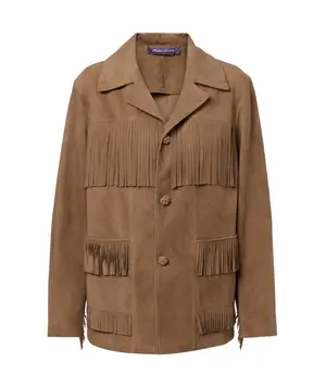 Ralph Lauren Fringed Suede Jacket - Brown