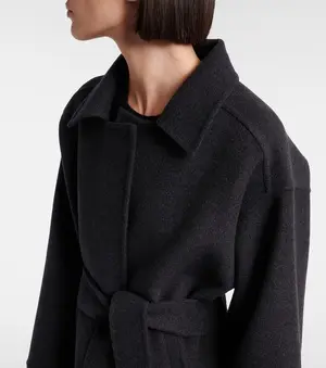 Khaite Belted Wool Jacket - Grey
