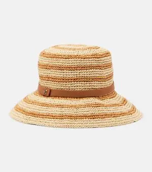 Valentino Garavani Vlogo Raffia Bucket Hat