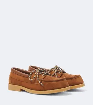 Bottega Veneta Pier Suede Boat Shoes - Brown