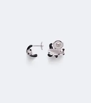 Yvonne Léon Panda 9kt White Gold Earrings With Diamonds
