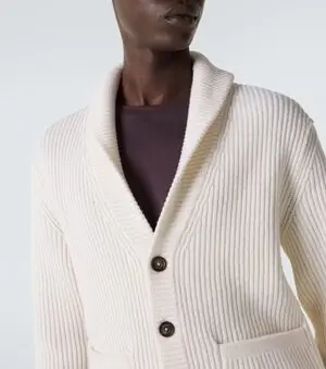 Eleventy Ribbed-knit Wool Cardigan