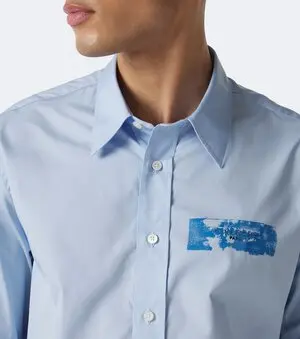 Givenchy Logo Cotton Shirt - Blue