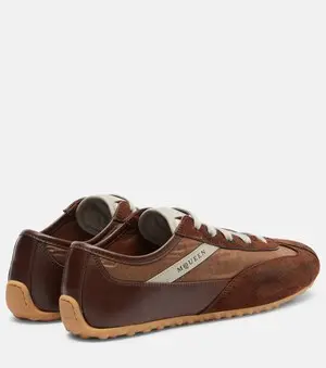Alexander McQueen Suede-trimmed Lace-up Sneakers