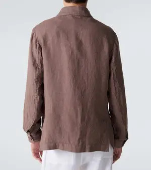 Fedeli Linen Shirt - Brown