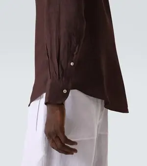Fedeli Linen Shirt - Brown