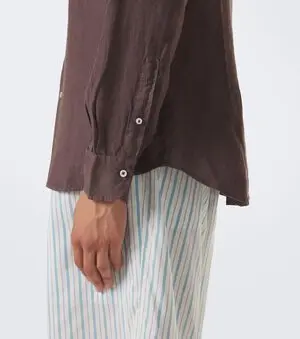Fedeli Linen Shirt - Brown