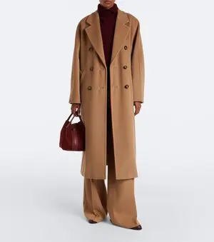 Max Mara Camel Hair Wide-leg Trousers - Beige