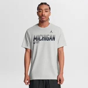 JORDAN BRAND Michigan Wolverines Sideline Legend Dri-fit T-shirt - Gray