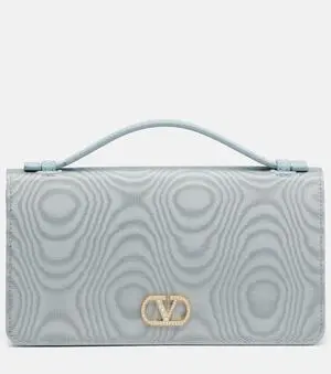 Valentino Garavani Vlogo Signature Mini Wallet On Chain - Blue